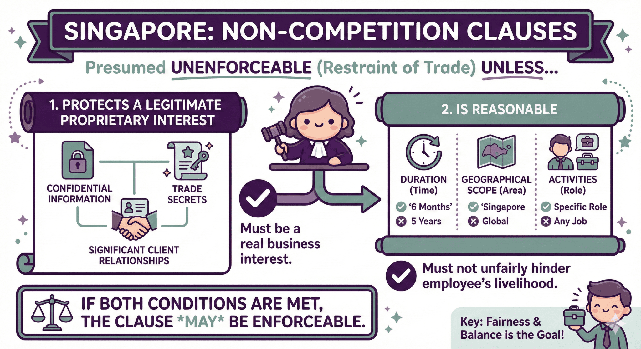 Non-Compete Clause in Singapore Employment Contracts: Are They Enforceable?